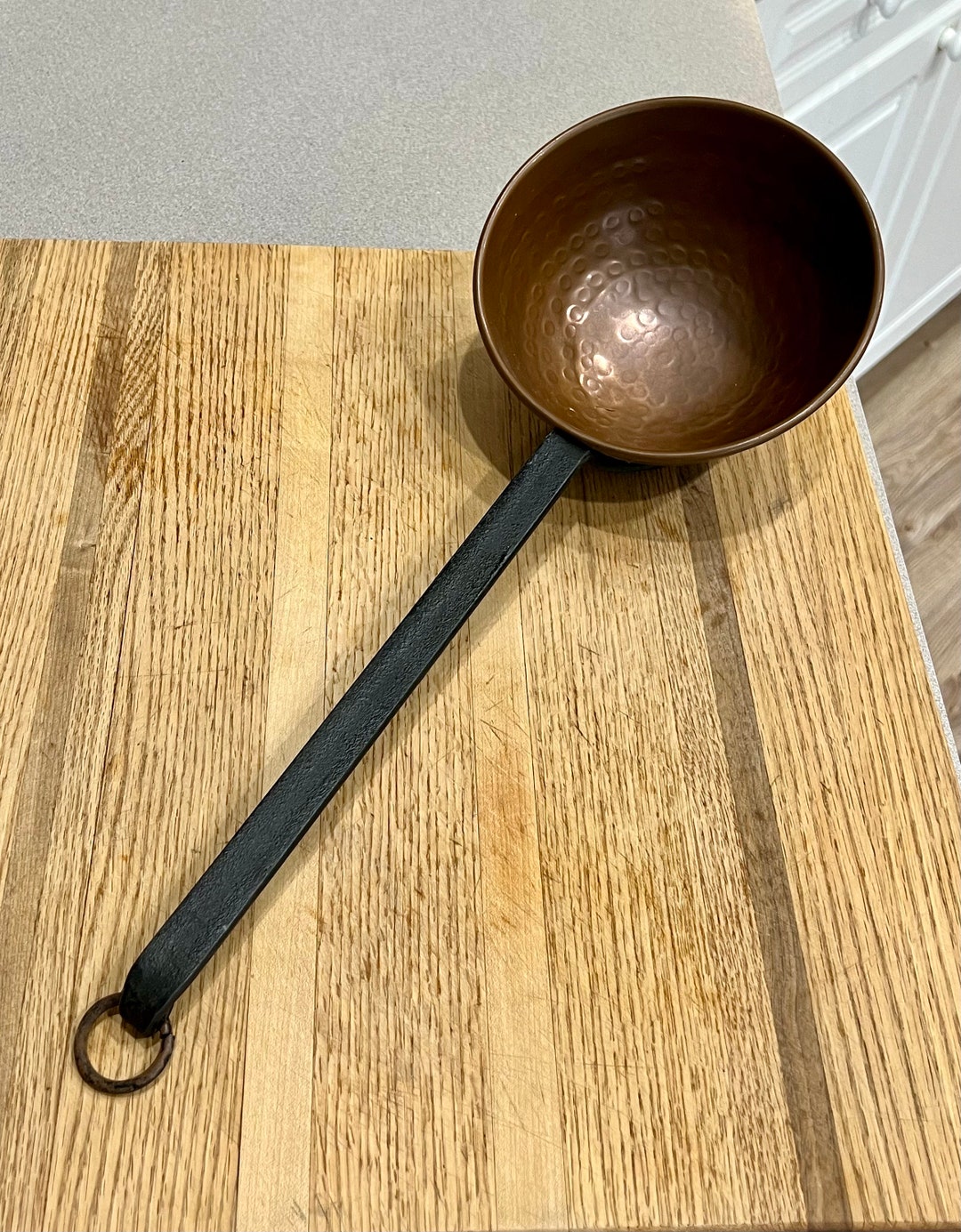 Large Copper Ladel W/wrought Iron Handle - Vintage - Etsy