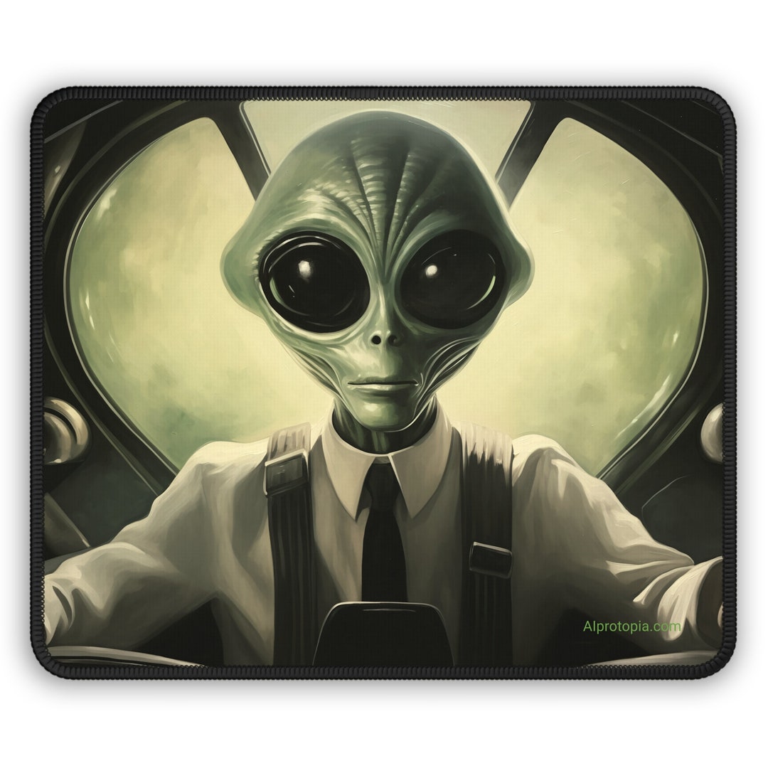 Alien Mouse Pad. Alien. Sci-fi. Space. UFO. UAP. AI Art. - Etsy
