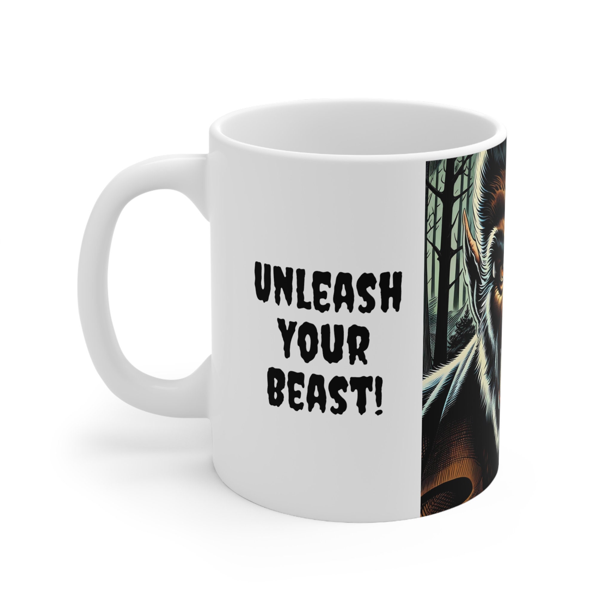 Unleash Your Beast! Werewolf Coffee Mug. AI Art. Monsters. Artificial ...