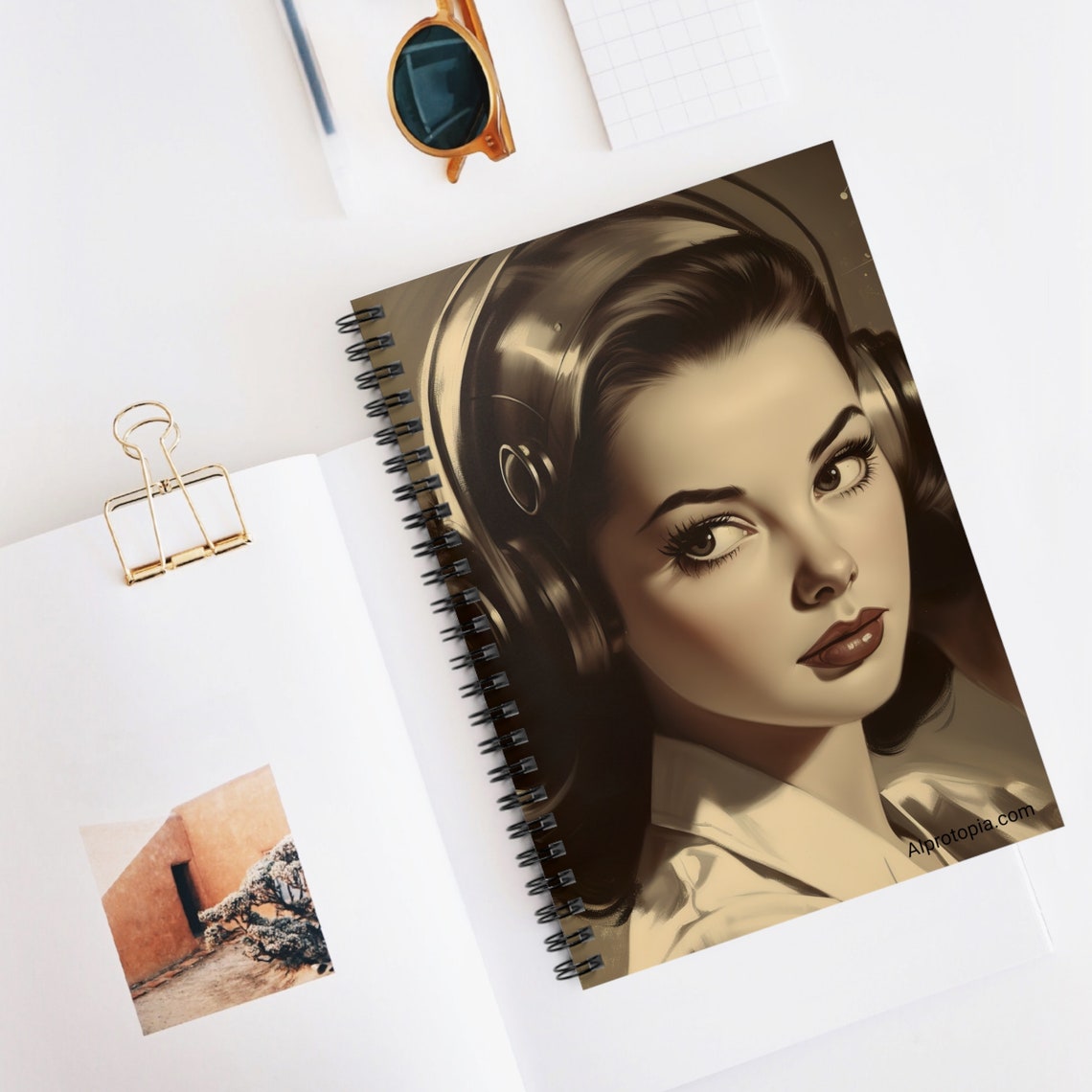 Vintage Sci-fi. 1950s Sci-fi Art. AI Notebook. AI Art. AI Notepad ...
