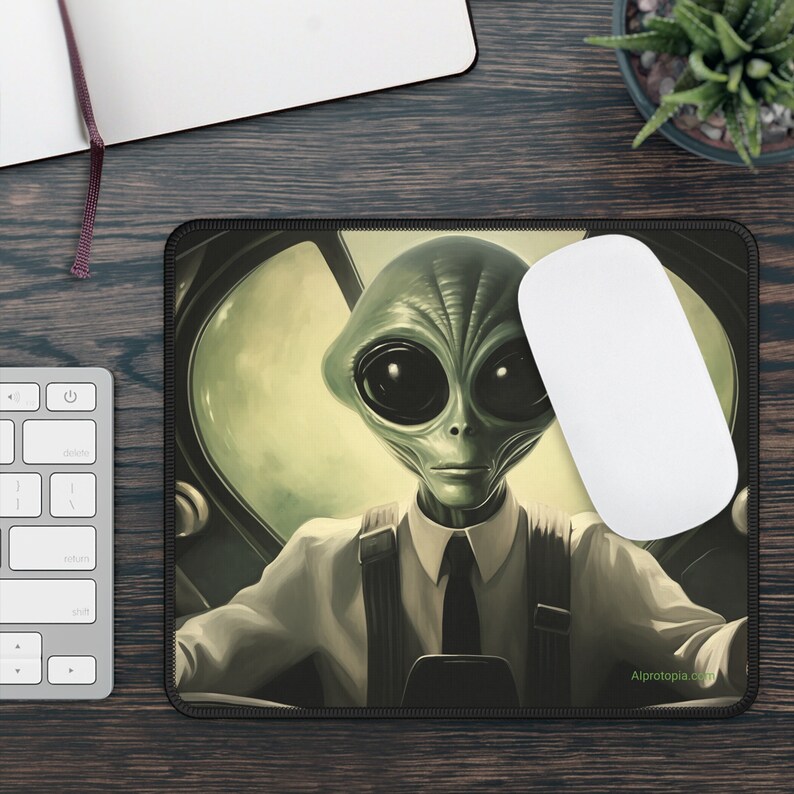 Alien Mouse Pad. Alien. Sci-fi. Space. UFO. UAP. AI Art. - Etsy