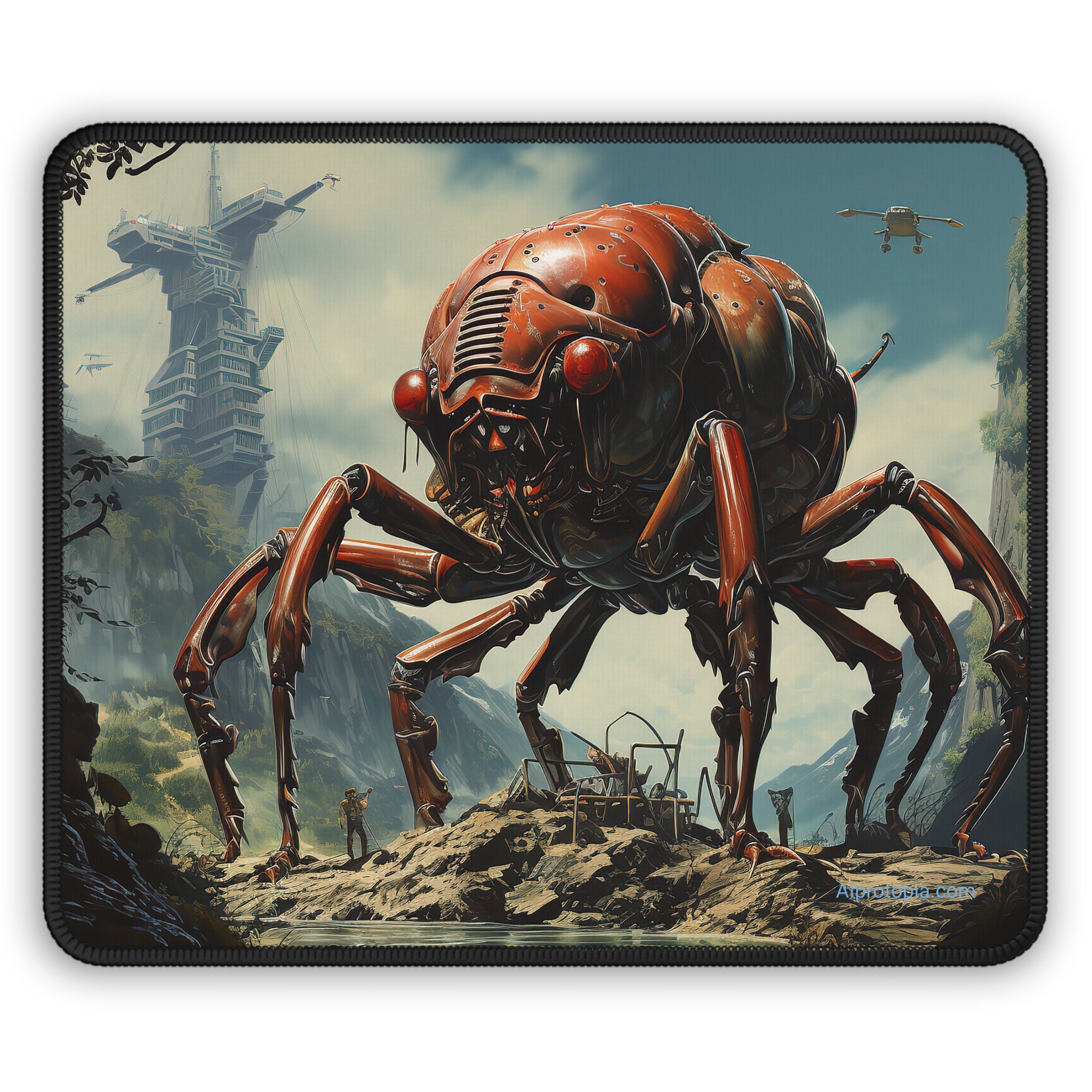 1950's Pulp Sci-fi Alien. Gaming Mouse Pad. AI. AI Art. Science Fiction ...