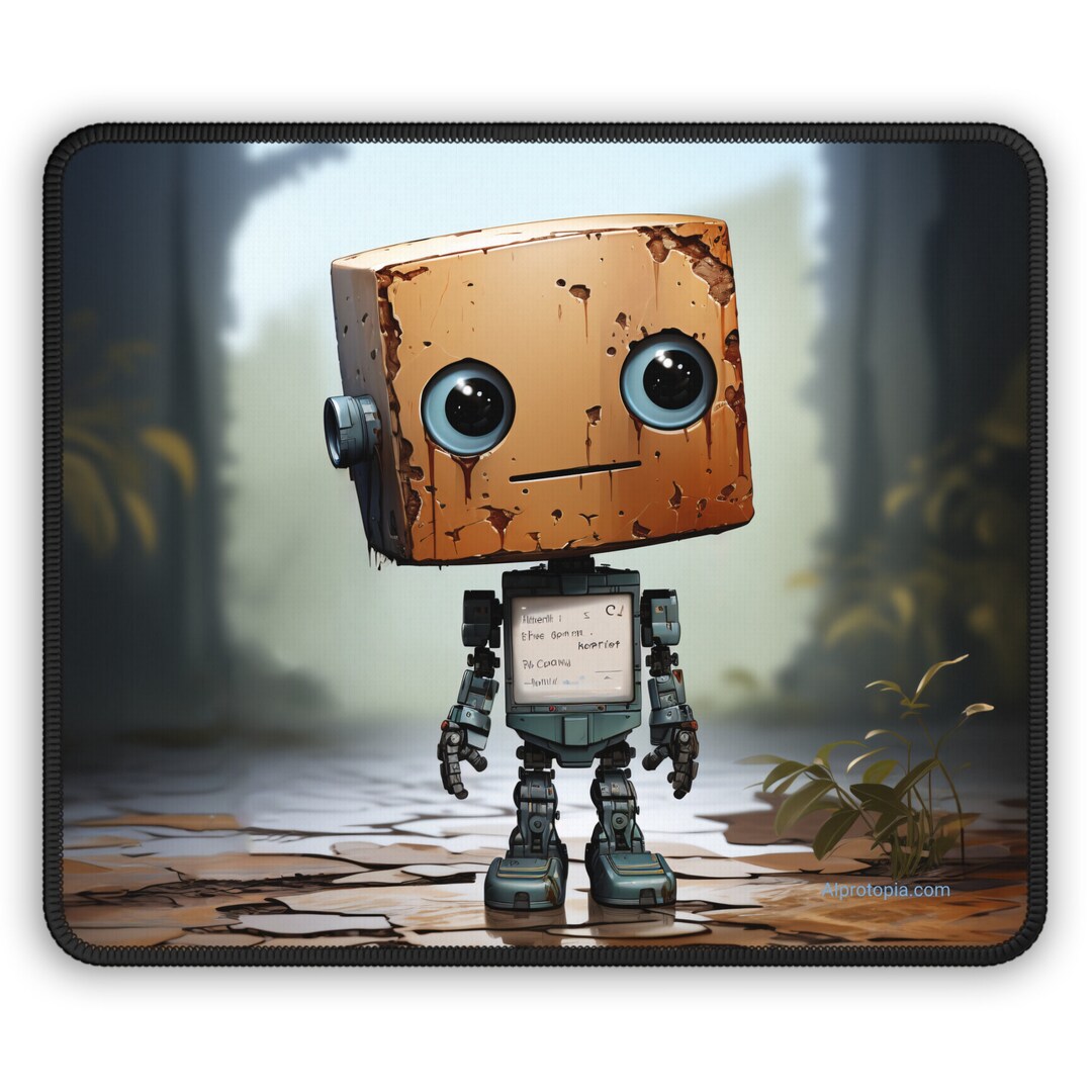 Gaming Mouse Pad. Rusty Bot. AI Art. Robots. PC Gaming. AI. Toy Robot ...