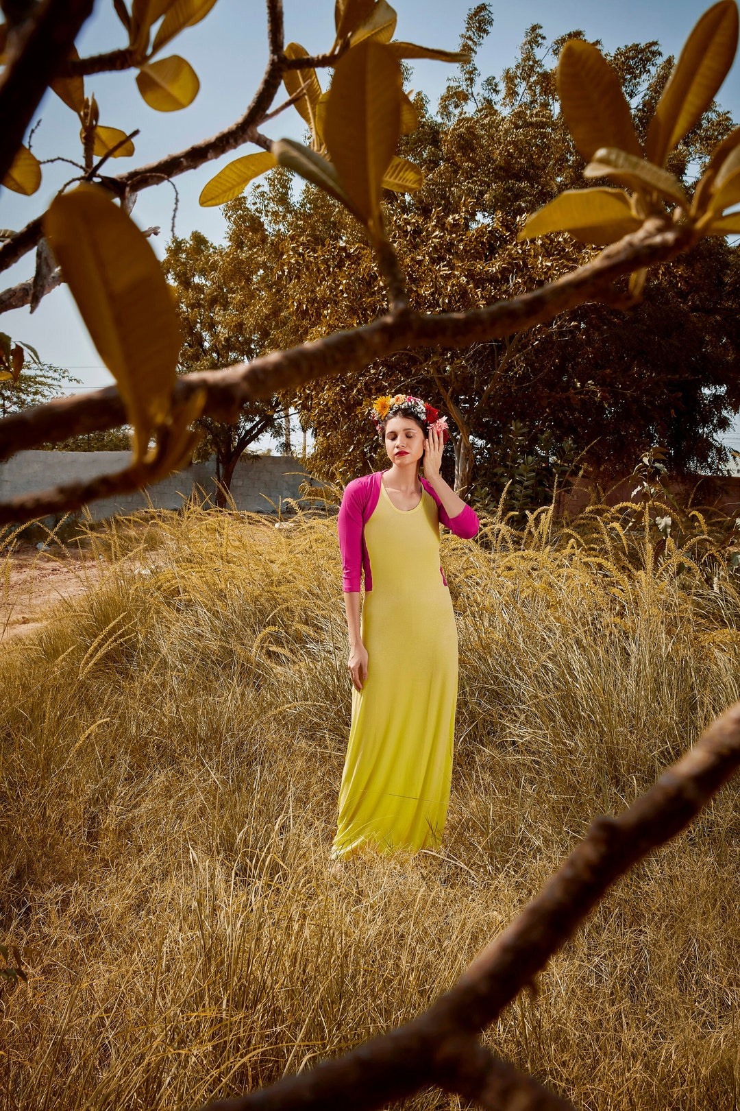 Cut-out Viscose Dress With Shrug , Knitted Viscose Lounge Dress ...