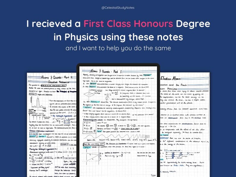Quantum Physics Notes | University Physics Notes - Etsy