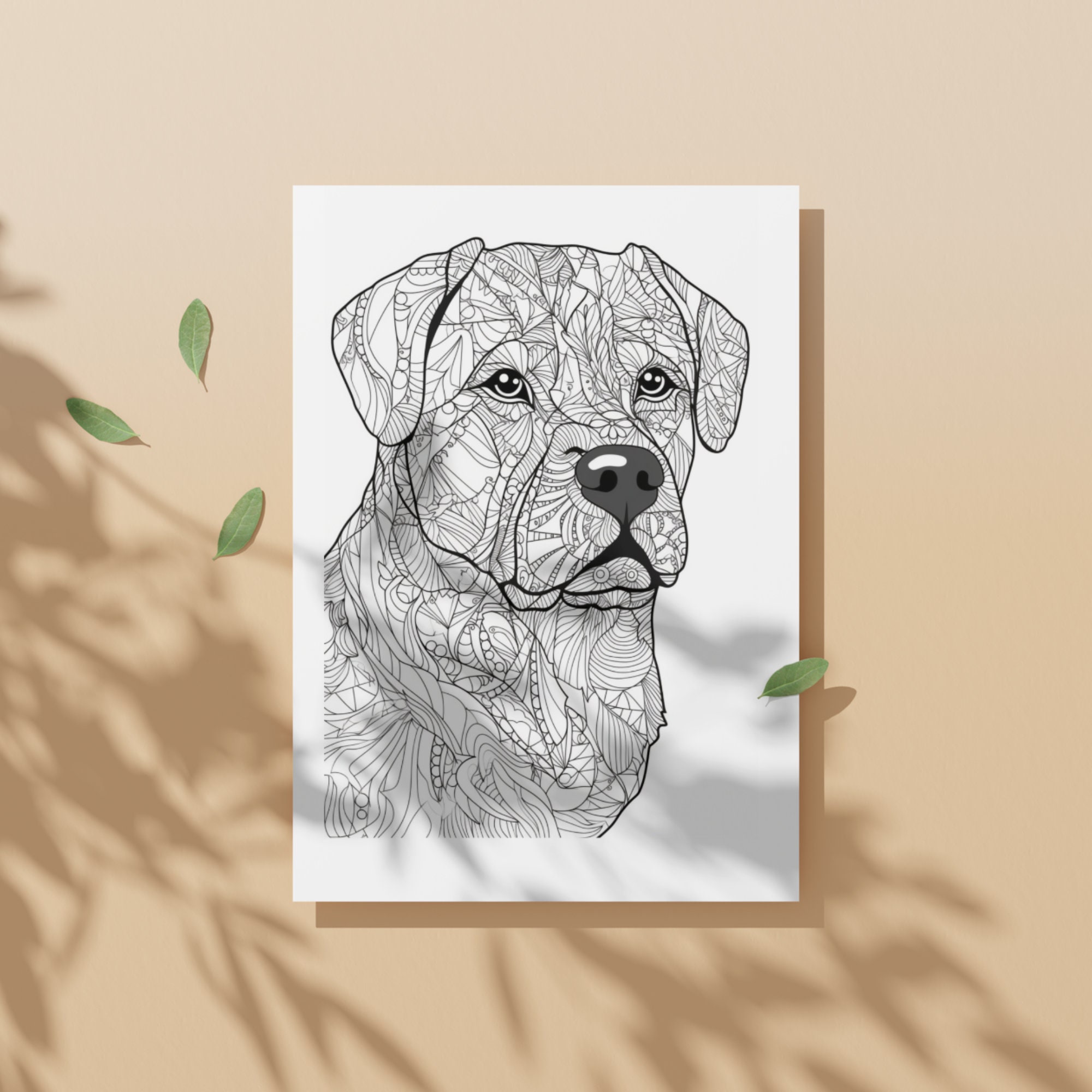 50 Mandalas to Color PDF Download Dog and Cat Art Animal Mandalas ...