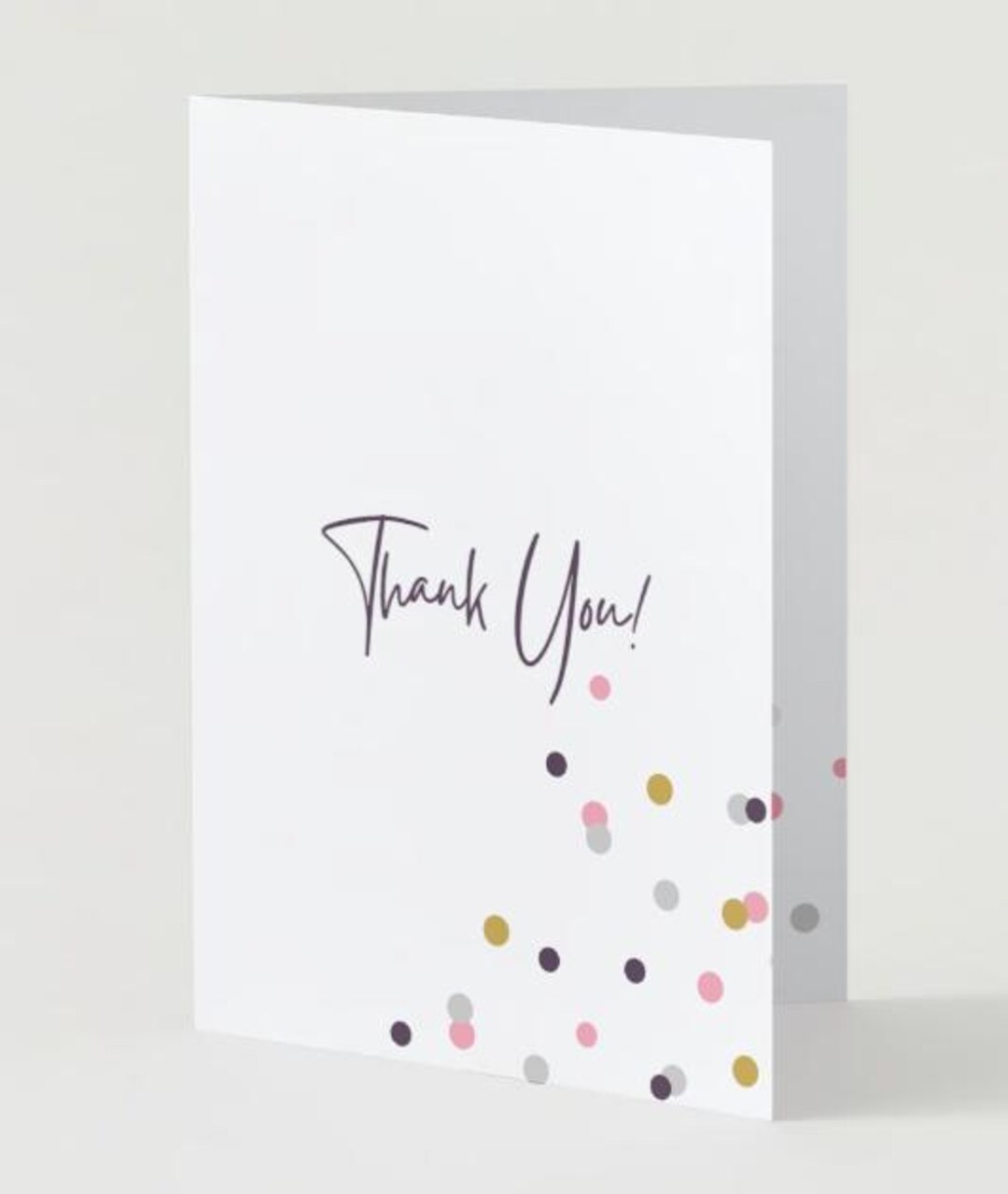 Colorful Spots Thank You Card - Printable Product 10in X 7in - With ...