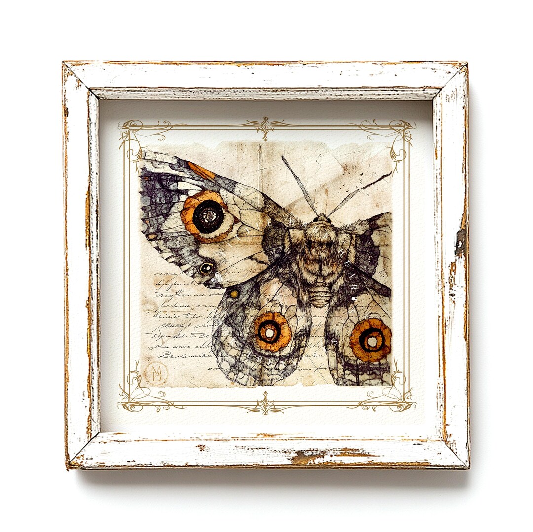 Gothic Moth Art Printable - Dark Faerie Wall Art - Witch Decor - Spirit ...