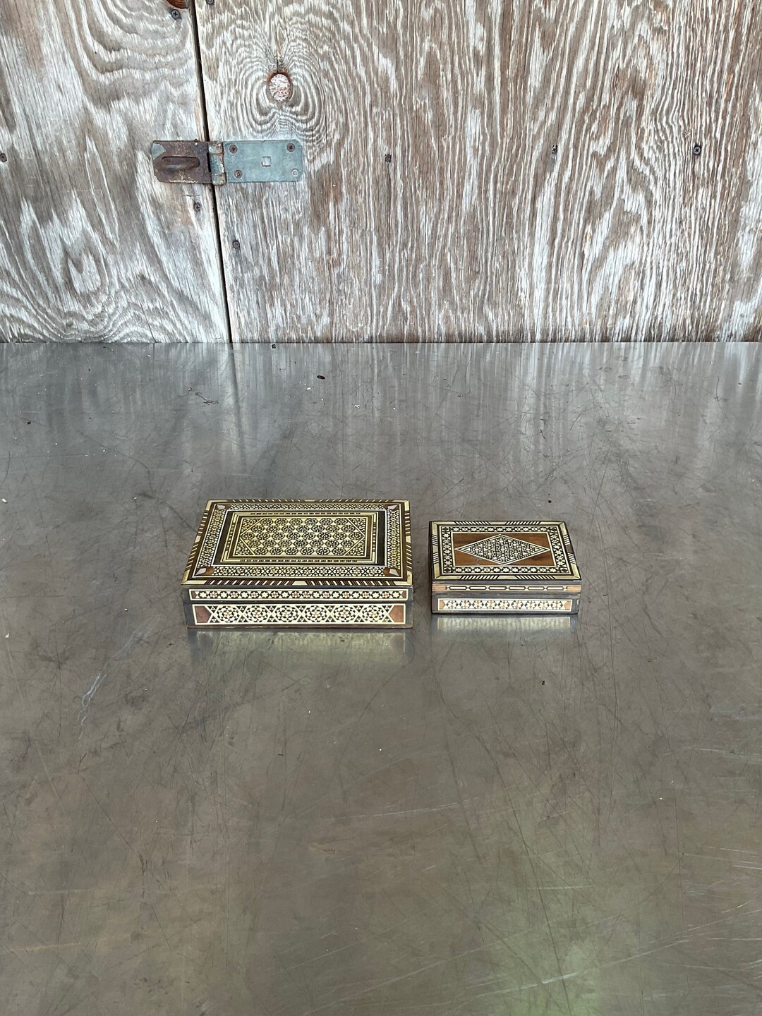 Vintage Intricate Inlay Boxes Set of 2 - Etsy
