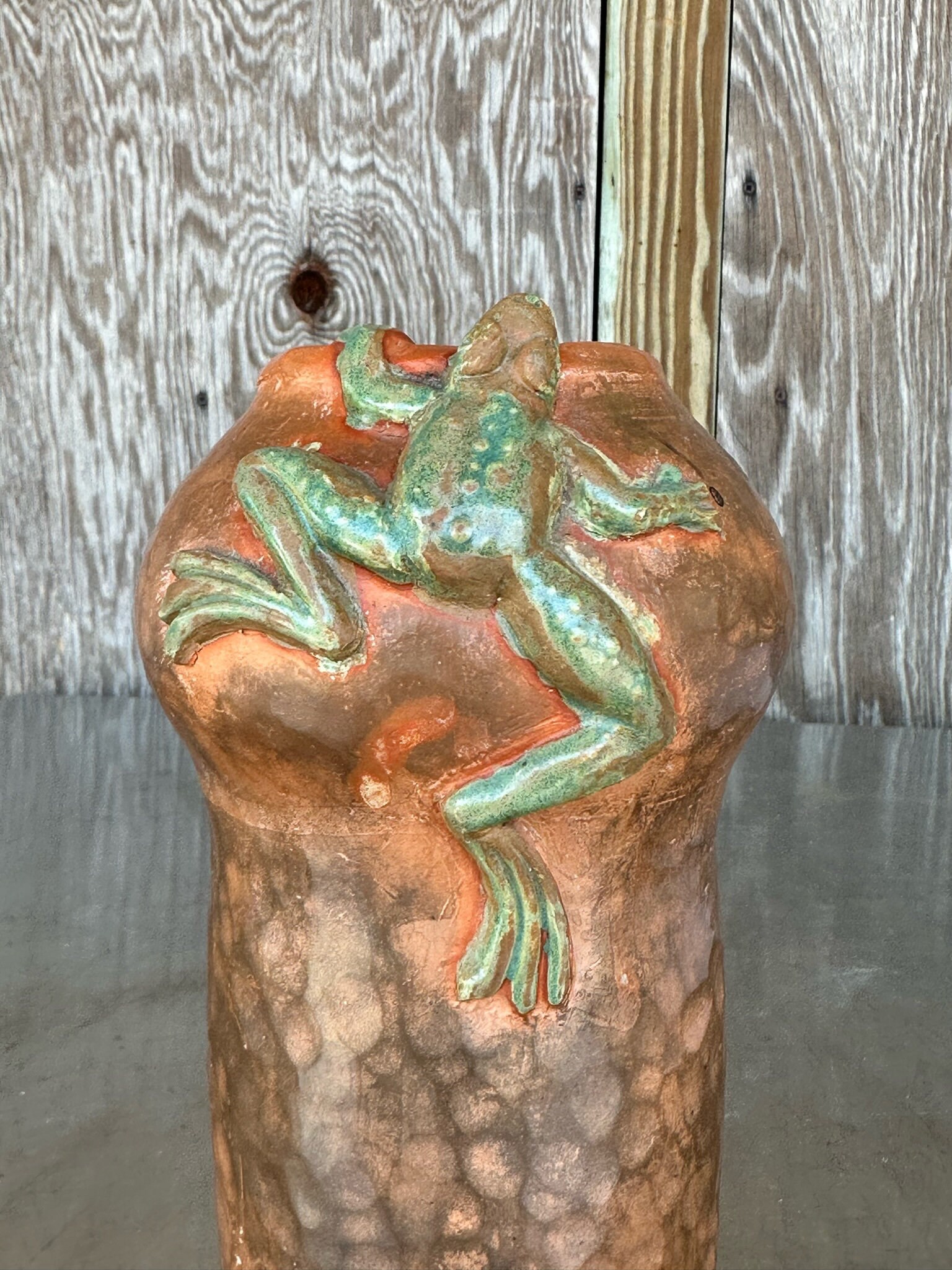 Vintage Ceramic Frog Vase - Etsy