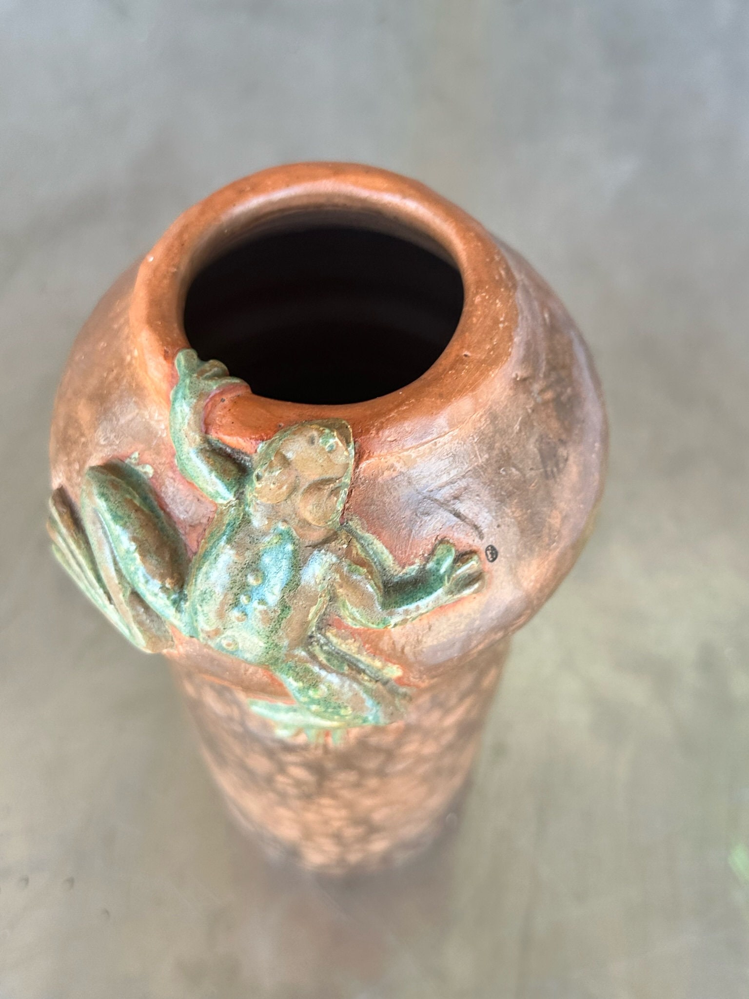 Vintage Ceramic Frog Vase - Etsy