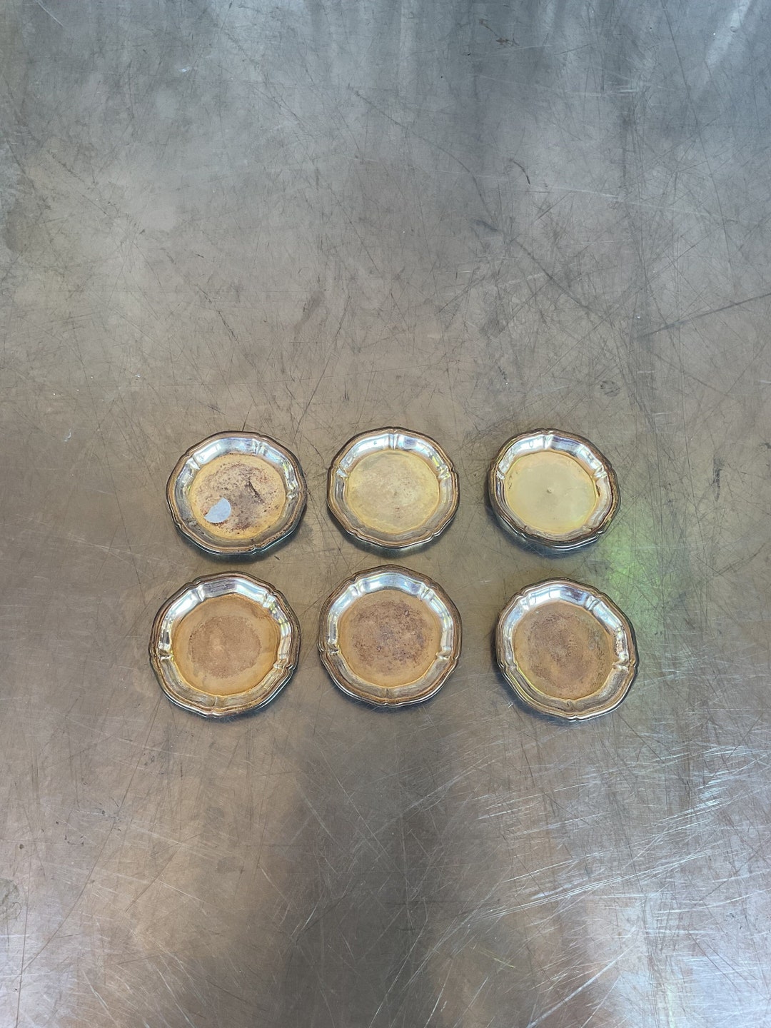 Vintage Silver Butter Pat Plates- Set of 6 - Etsy