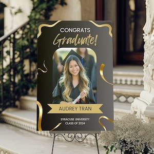 Graduation Party Welcome Sign, Class of 2025 Acrylic Graduation Poster ...