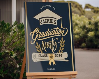 Class of 2024 Graduation Party Welcome Sign With Photo, Custom Acrylic ...