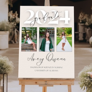 Graduation Party Welcome Sign, Class of 2025 Acrylic Graduation Poster ...
