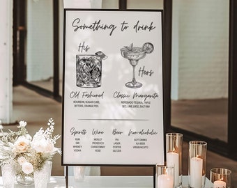 Custom Signature Drink Sign, Acrylic Bar Sign for Wedding, Personalized ...