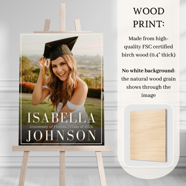 Graduation Welcome Sign With Photo, Class of 2026 College Graduation ...