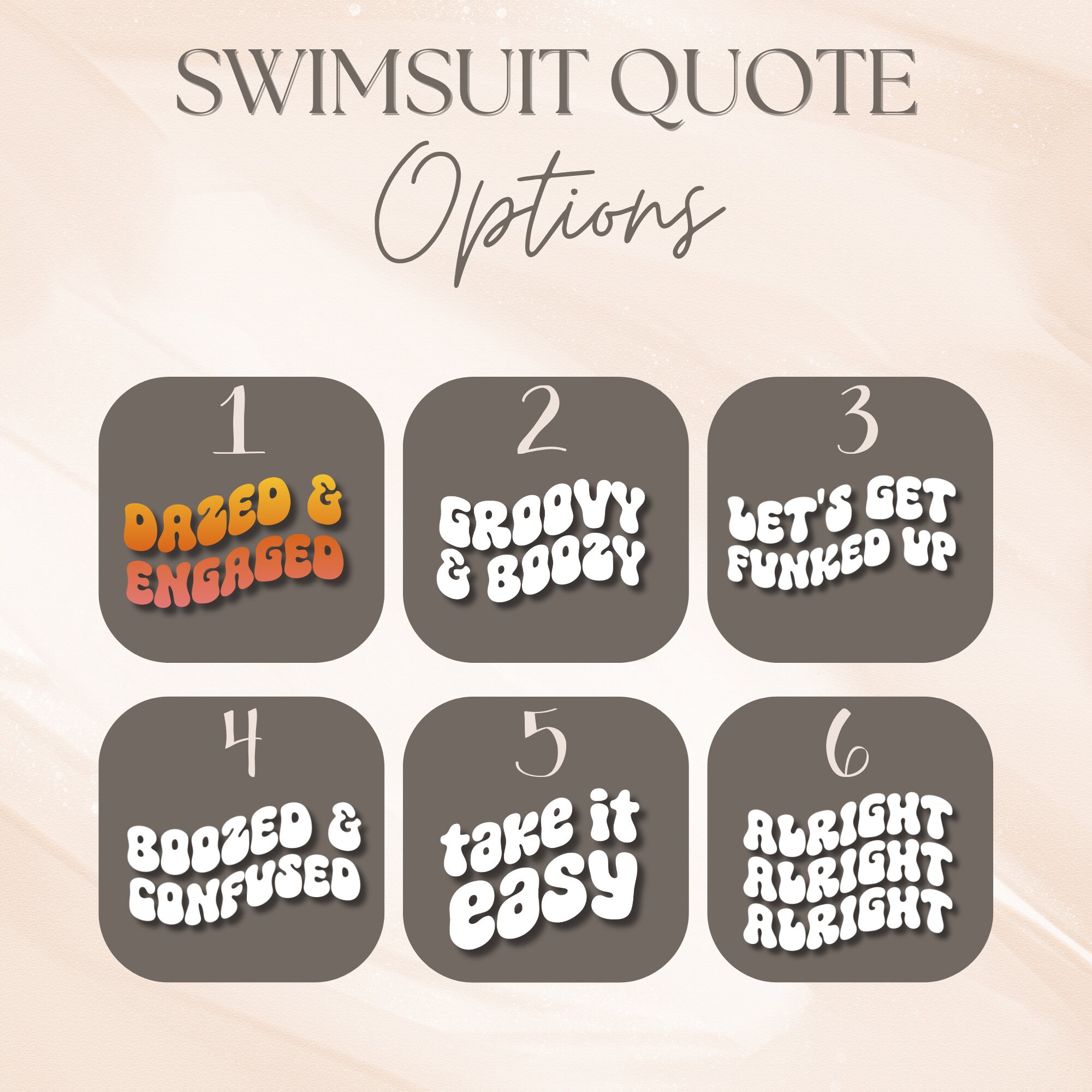 70's Matching Bachelorette Party Swimsuit, Retro Bachelorette Pool ...