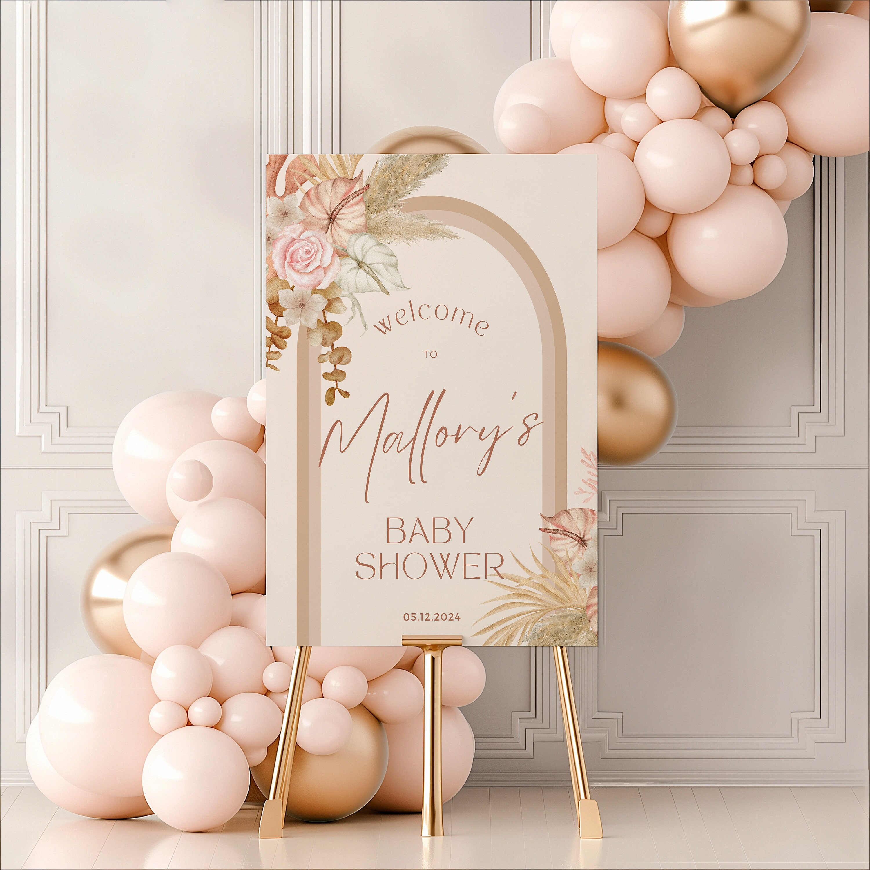 Personalized Acrylic Baby Shower Sign, Custom Baby Shower Welcome Sign ...