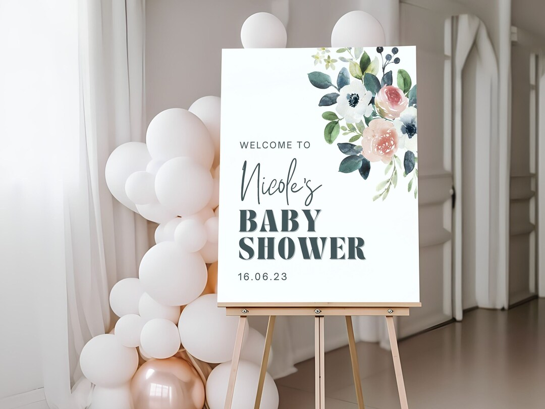 Personalized Acrylic Baby Shower Sign, Custom Baby Welcome Sign, Baby ...