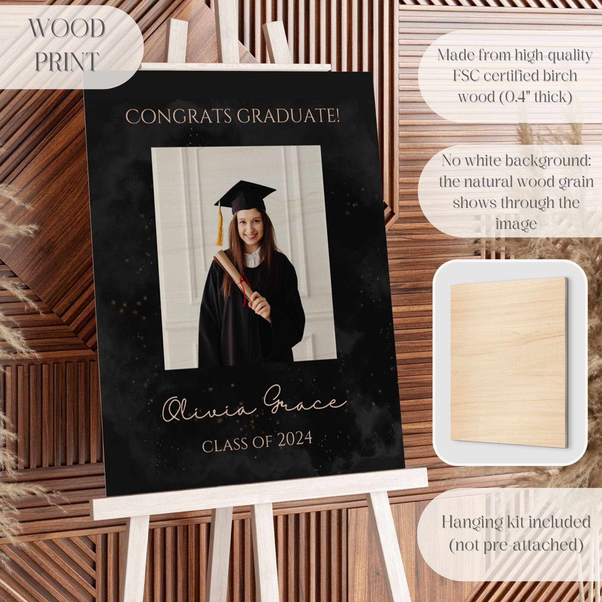 Class of 2024 Acrylic Graduation Party Welcome Sign With Photo, Custom ...