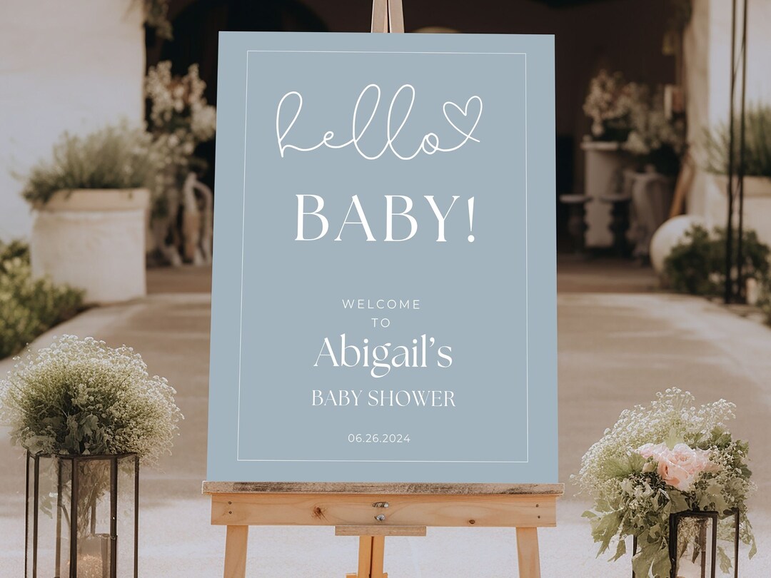Gender Neutral Baby Shower Sign, Custom Foam Board Baby Shower Welcome ...