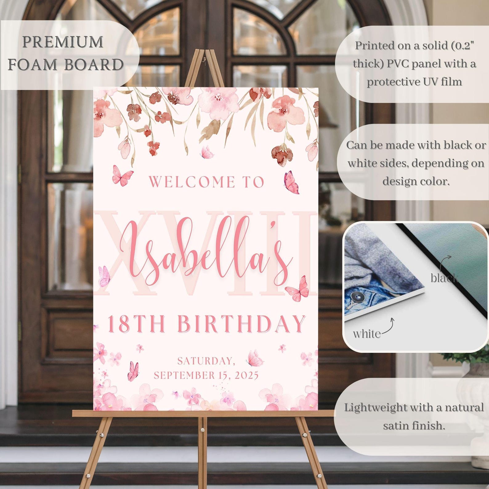 18th Birthday Acrylic Welcome Sign, Eighteenth Birthday Welcome Sign ...