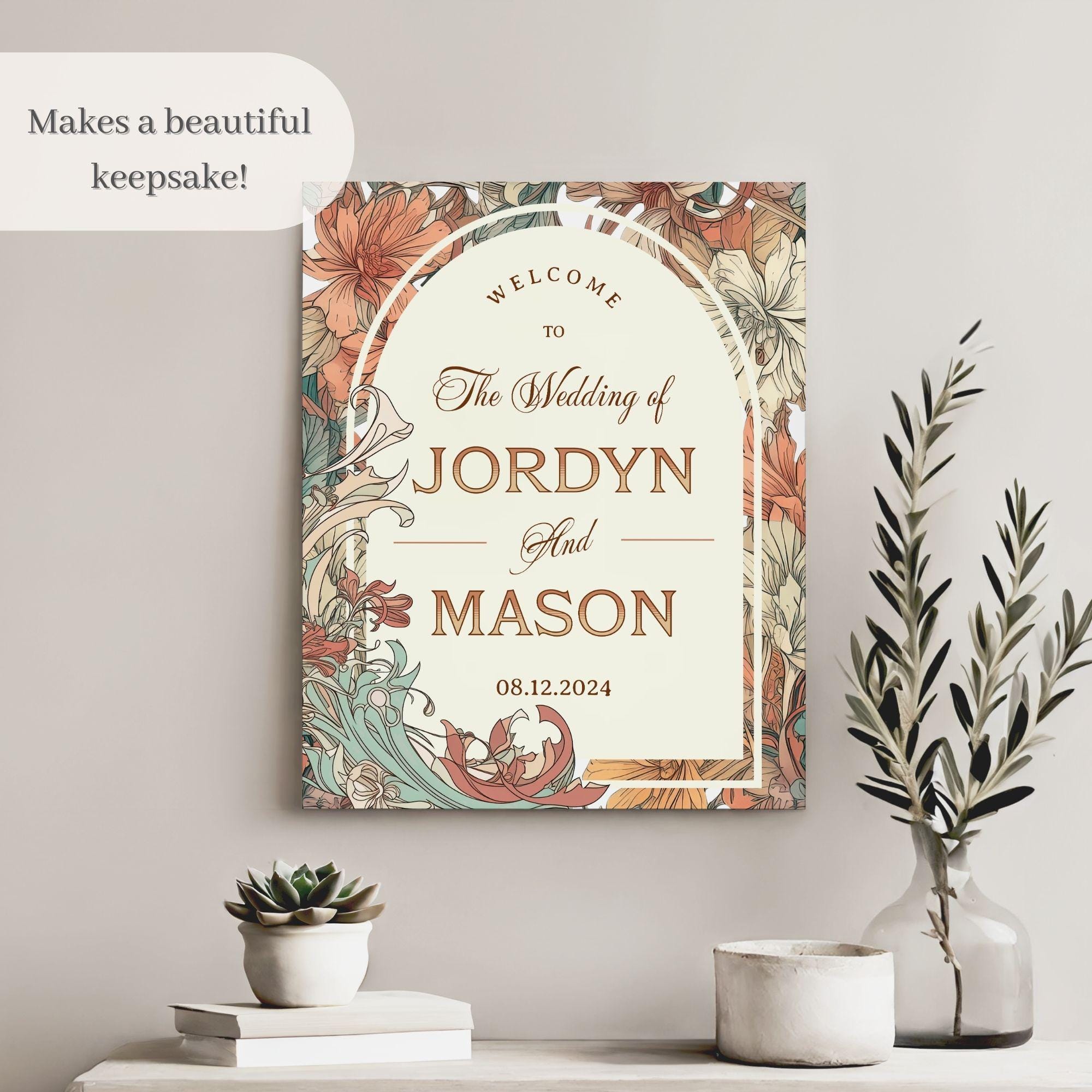 Personalized Acrylic Wedding Sign, Custom Wedding Entrance Sign, Art ...