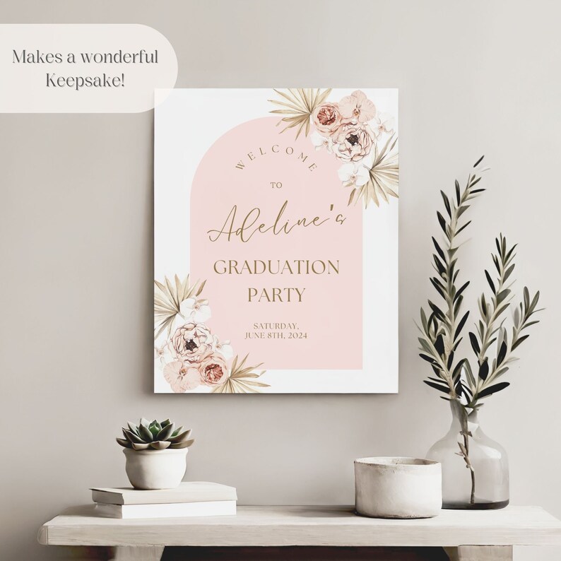 Acrylic Graduation Party Welcome Sign, Class of 2024 Graduation Poster ...