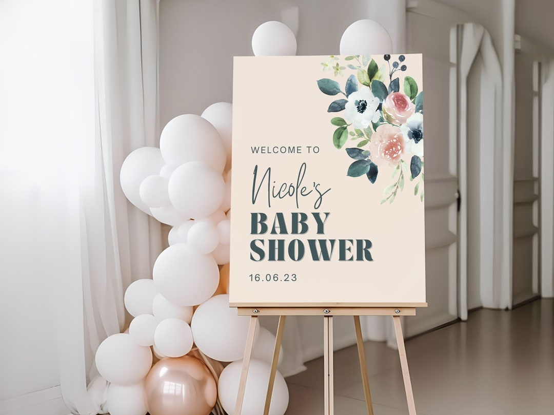 Personalized Acrylic Baby Shower Sign, Custom Baby Welcome Sign, Baby ...