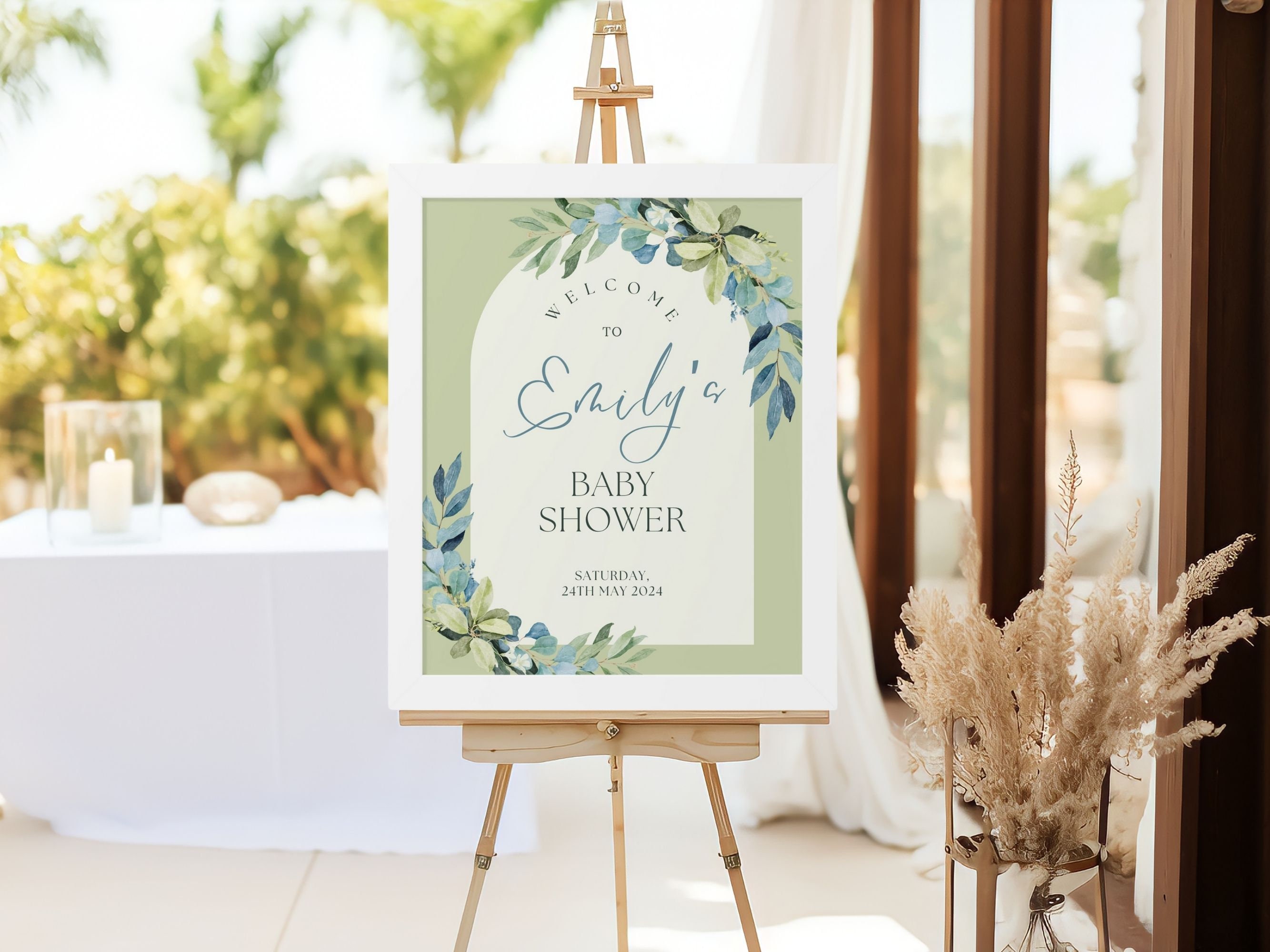 Personalized Acrylic Baby Shower Sign, Custom Baby Shower Welcome Sign ...