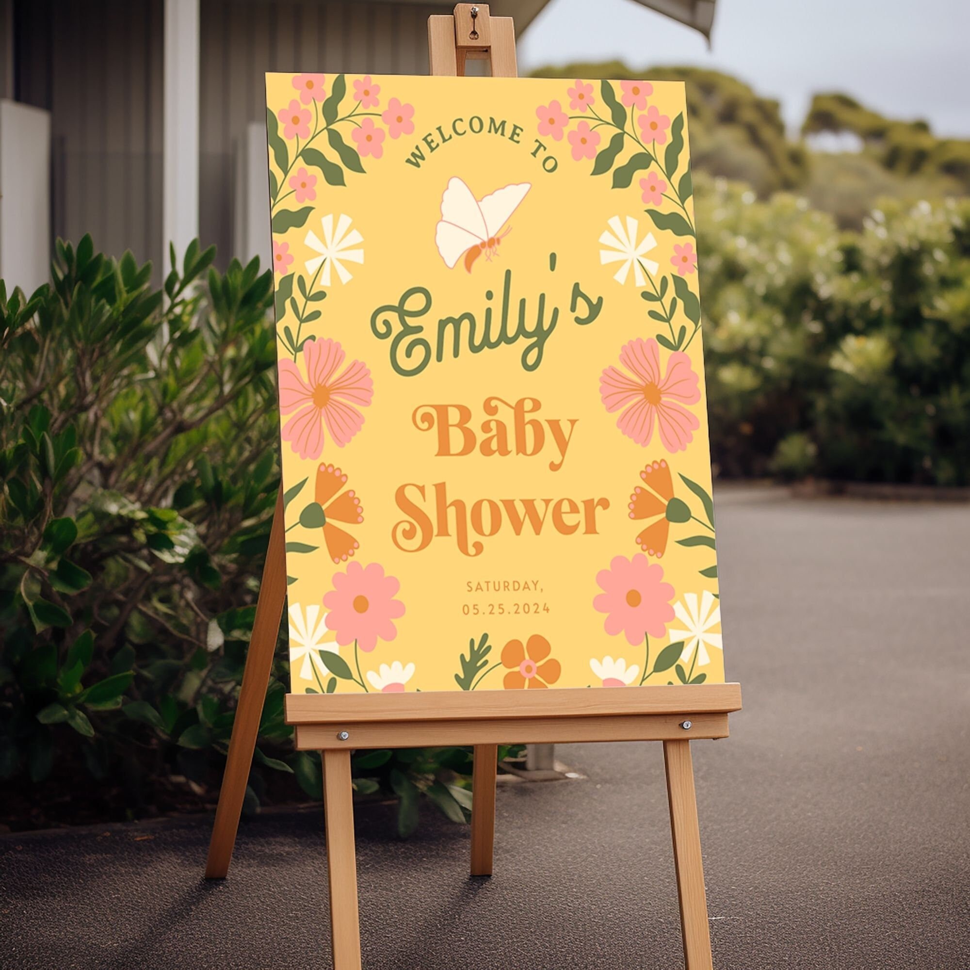 Retro Acrylic Baby Shower Sign, Custom Foam Board Baby Shower Welcome ...