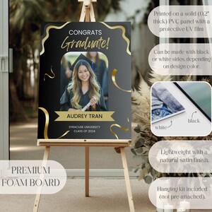 Graduation Party Welcome Sign, Class of 2025 Acrylic Graduation Poster ...