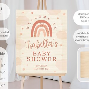 Personalized Acrylic Baby Shower Sign, Custom Baby Shower Welcome Sign ...