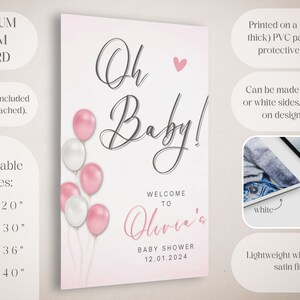 Personalized Acrylic Baby Shower Sign, Custom Baby Shower Welcome Sign ...