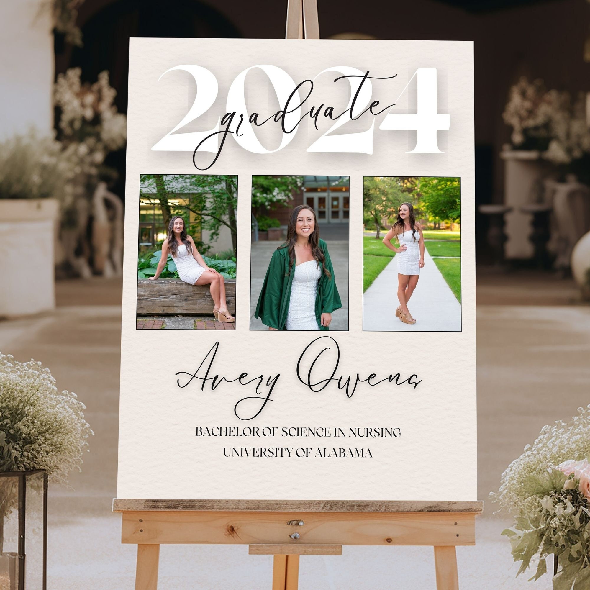 Graduation Party Welcome Sign, Class of 2025 Acrylic Graduation Poster ...