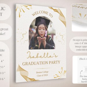 Graduation Party Welcome Sign, Class of 2025 Acrylic Graduation Poster ...