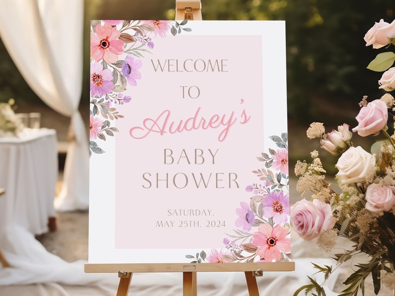 Personalized Acrylic Baby Shower Sign, Custom Foam Board Baby Shower ...