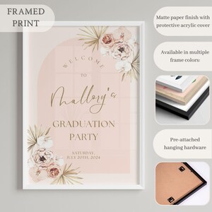 Acrylic Graduation Party Welcome Sign, Class of 2025 Graduation Poster ...