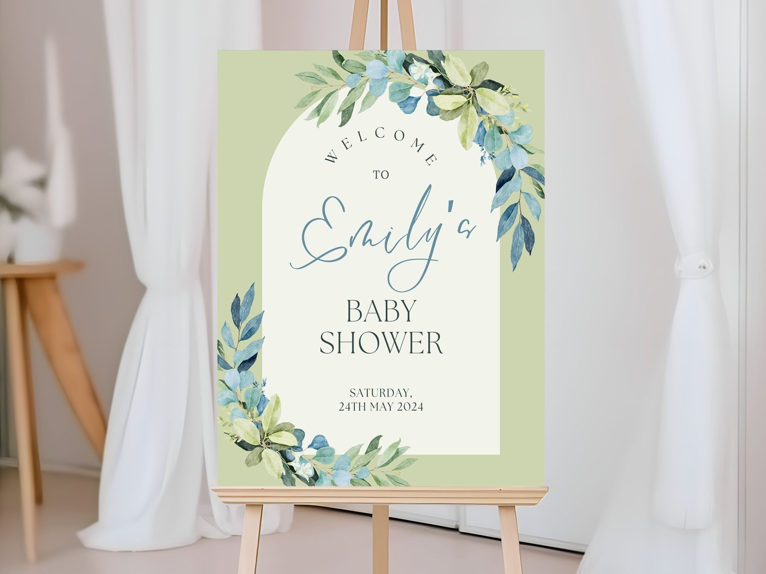 Personalized Acrylic Baby Shower Sign, Custom Baby Shower Welcome Sign ...