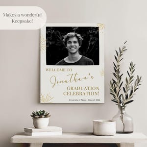 Custom Acrylic Graduation Party Welcome Sign With Photo, Class of 2025 ...