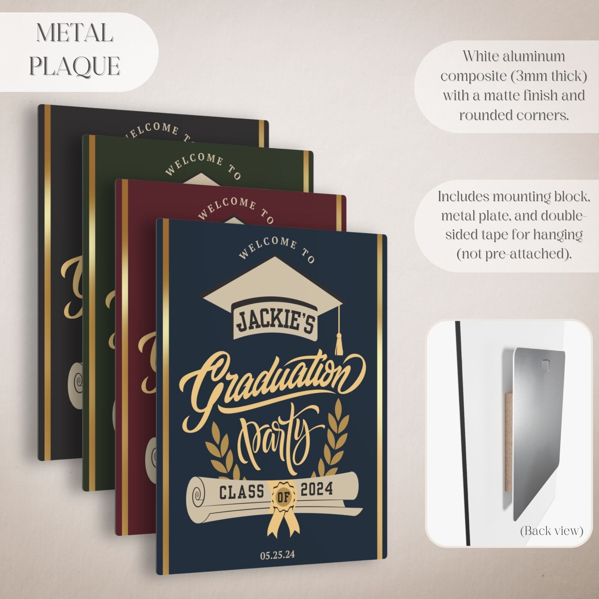 Acrylic Graduation Party Welcome Sign, Class of 2024 Graduation Poster ...