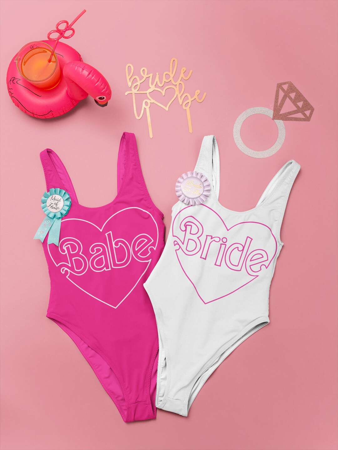 Matching Bachelorette Party Swimsuit, Bridesmaid Swimwear, Bachelorette ...