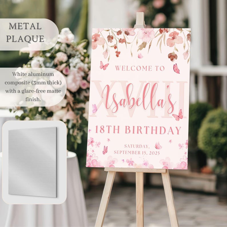 18th Birthday Acrylic Welcome Sign, Eighteenth Birthday Welcome Sign ...