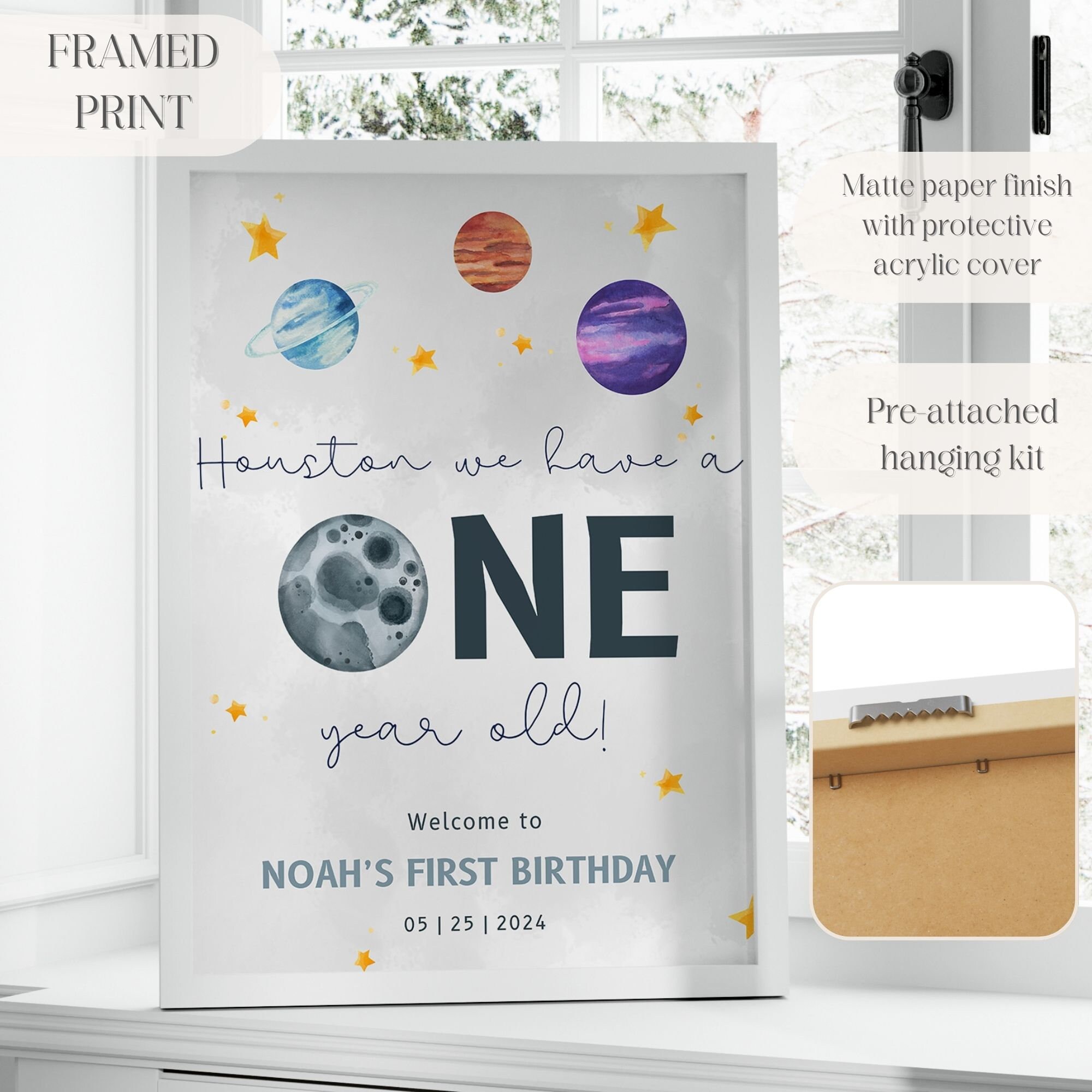 First Birthday Acrylic Welcome Sign, Foam Board 1st Birthday Sign ...