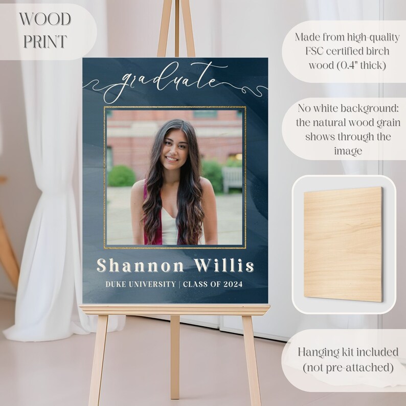 Graduation Party Welcome Sign, Class of 2024 Acrylic Graduation Poster ...