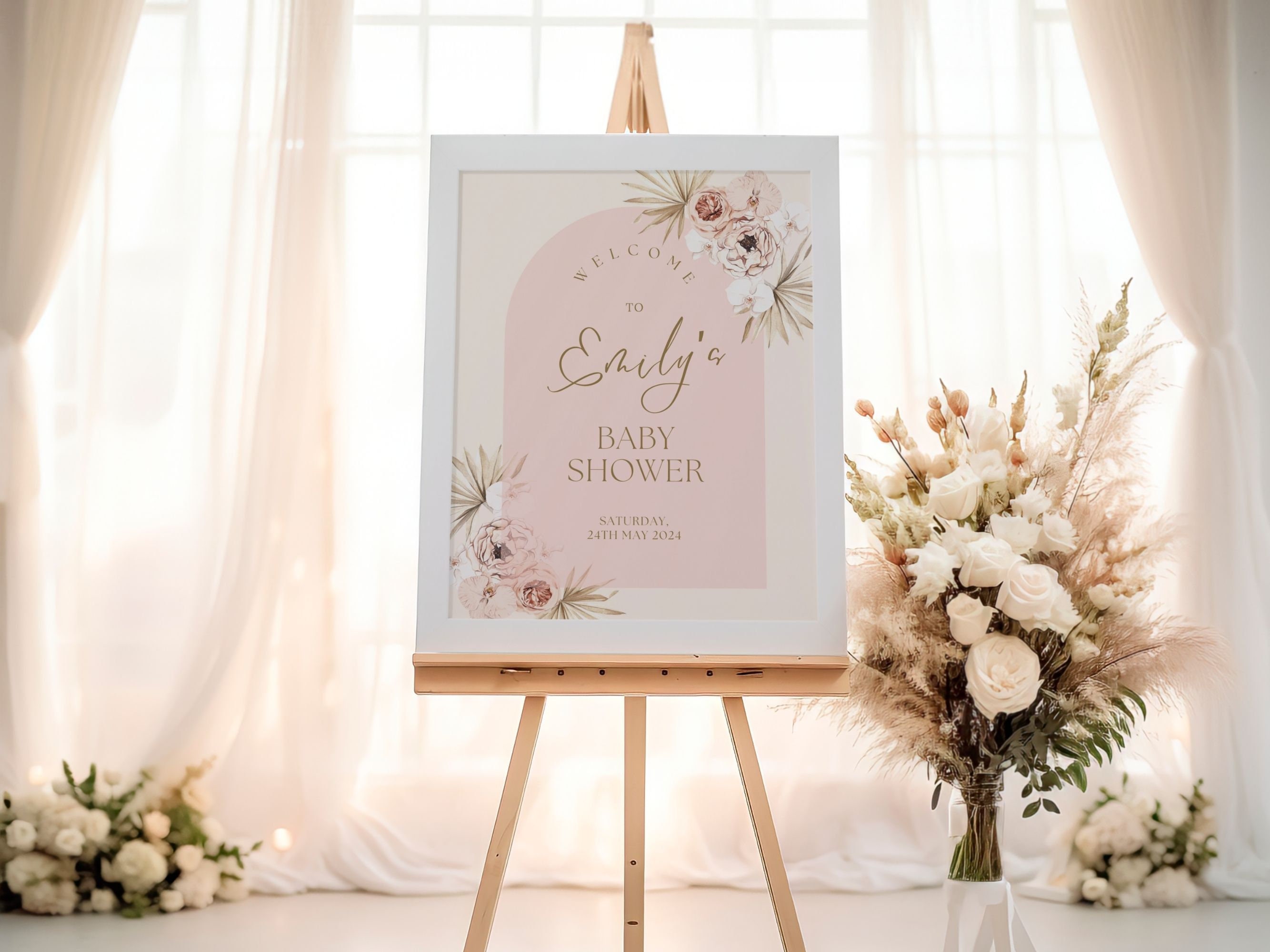 Personalized Acrylic Baby Shower Sign, Custom Baby Shower Welcome Sign ...