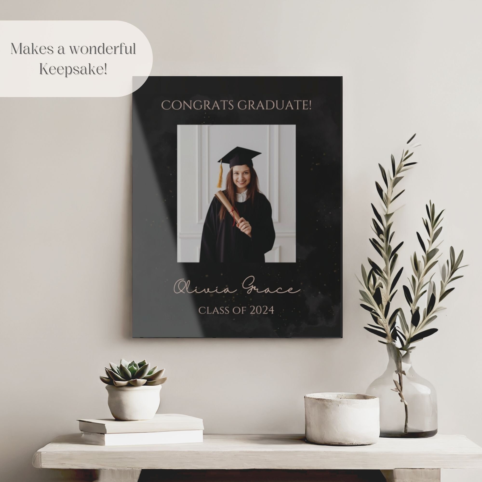 Class of 2024 Acrylic Graduation Party Welcome Sign With Photo, Custom ...