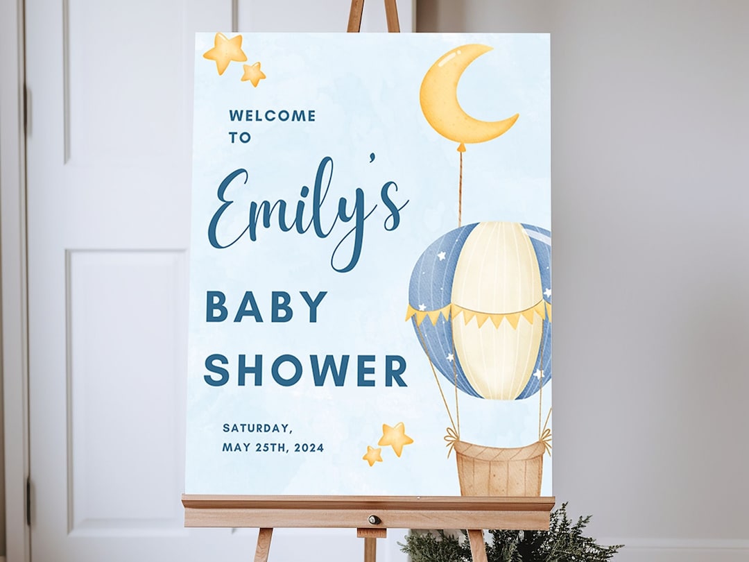 Personalized Acrylic Baby Shower Sign, Custom Foam Board Baby Shower ...