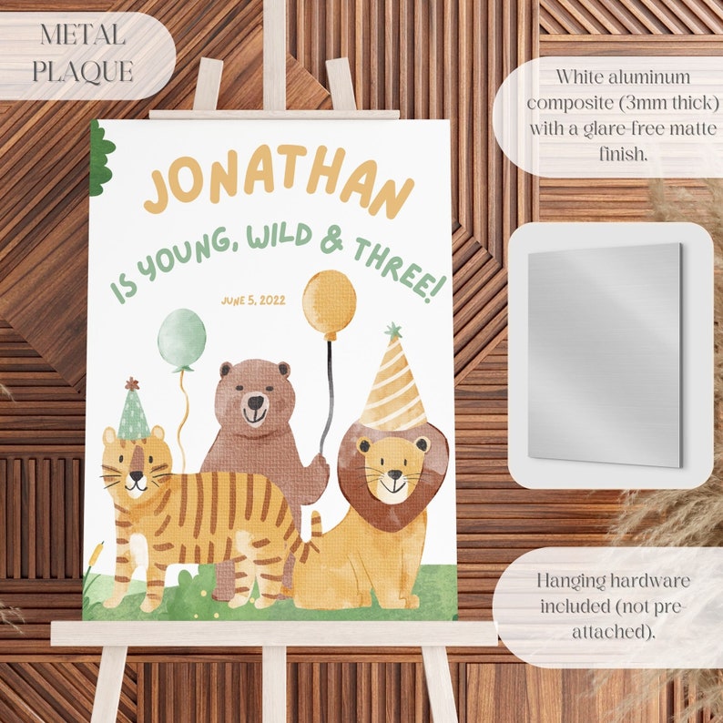 Third Birthday Acrylic Welcome Sign, Foam Board 3rd Birthday Sign ...